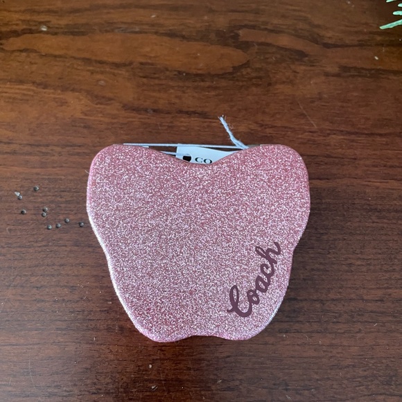 Coach | Accessories | New Coach Pink Glitter Butterfly Mirror | Poshmark